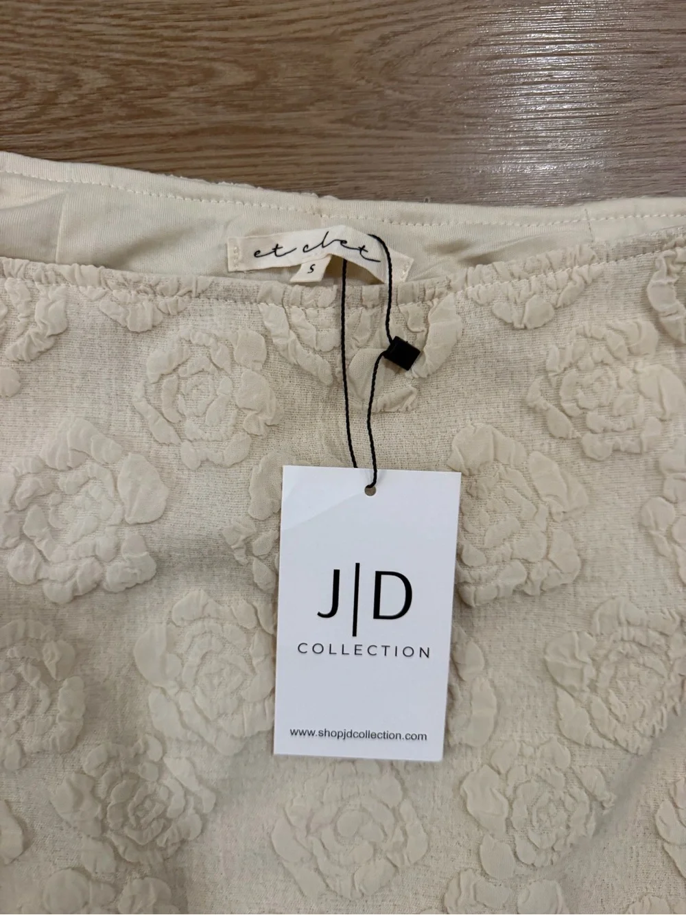 Skirts | Jd Collection Cream Floral Textured Mini Skirt | Poshmark